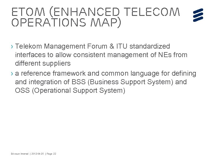 Operation and maintenance Dibuz Sarolta Network management