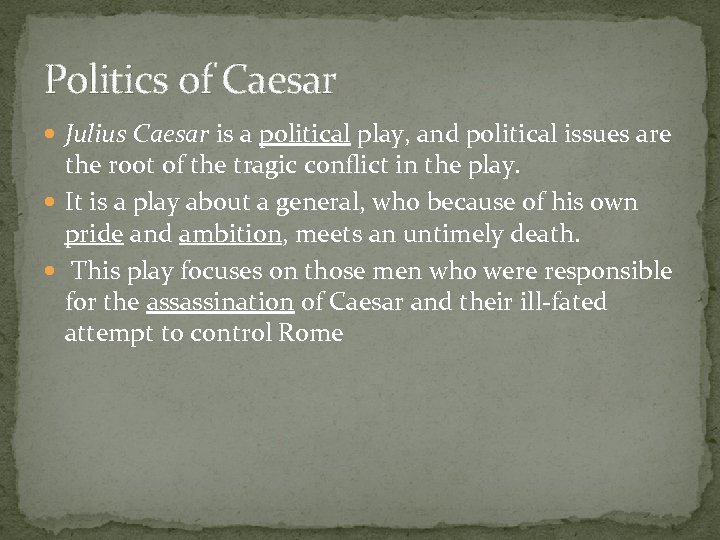 Julius Caesar and Ancient Rome MRS WEST