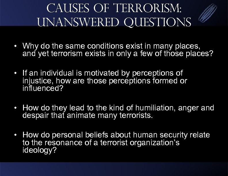 INTA 657 Terrorism in Today s World Enablers of