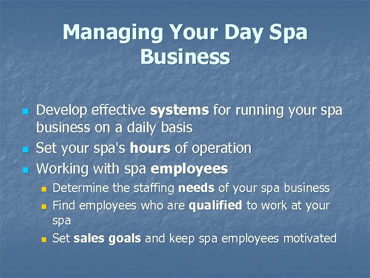 Developing a Spa and Wellness Business Gaudia Chevannes-Aquart