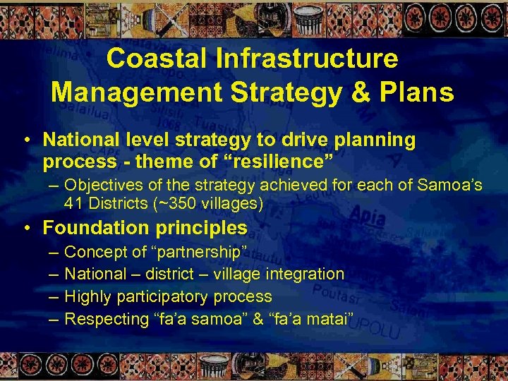 Reducing the Vulnerability of Coastal Communities A Partnership