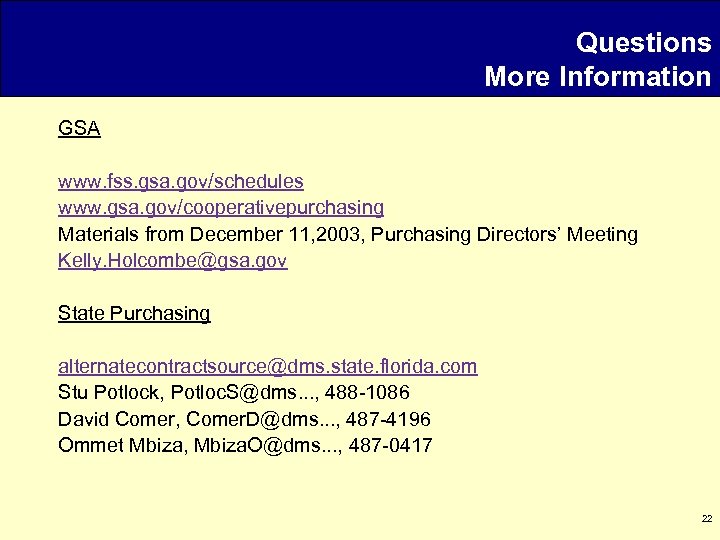 How to Buy from GSA Schedules Other