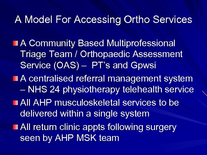 A Musculoskeletal Pathway Sarah L Mitchell Rehabilitation Programme