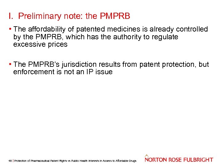 Protection of Pharmaceutical Patent Rights vs Public Health