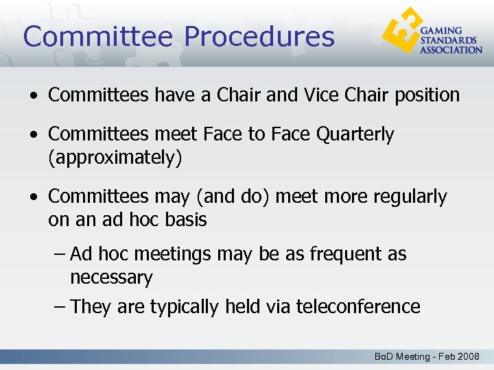 GSA Committee Technical Update For Engineers Bo D