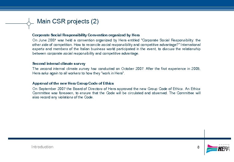 Hera Sustainable Approach 2007 1 Introduction to