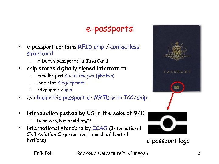 e- passports Erik Poll Digital Security Group Radboud