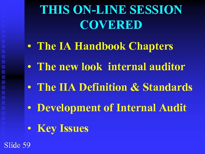 The Internal Auditing Handbook 2 nd Edition IAH