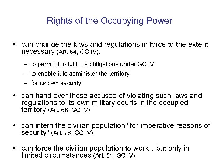 Part 1 Protection of POWs and civilians