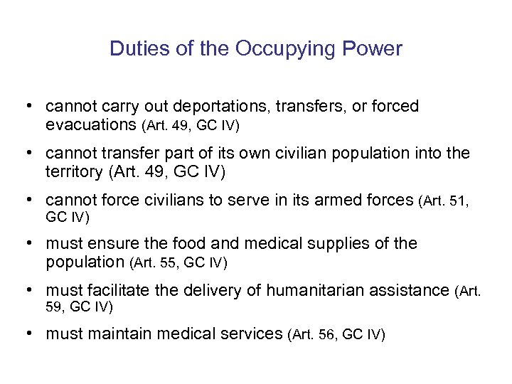 Part 1 Protection of POWs and civilians