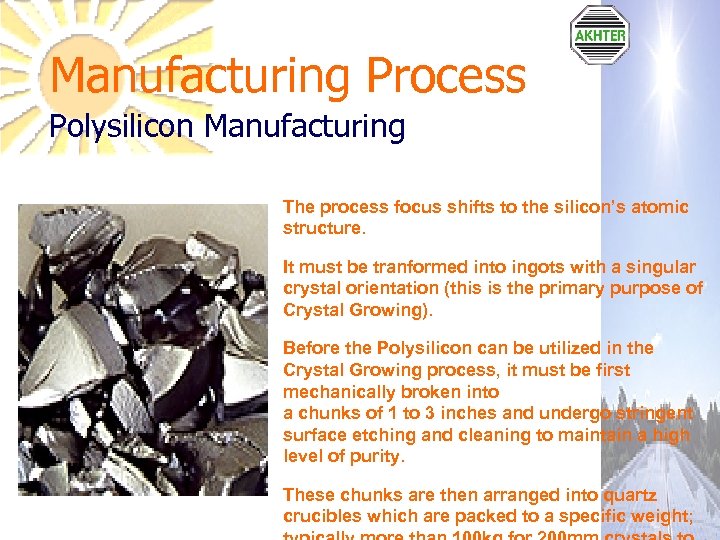 Photovoltaic Technology The answer to Global Warming Professor
