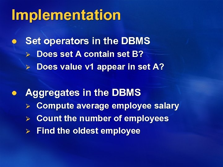 Challenges of Teaching OO Constructs with Databases Shahram