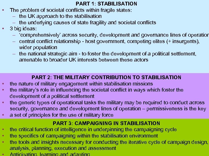 JDP 3 -40 Security Stabilisation The Military