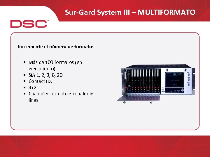 SUR-GARD SYSTEM III El Receptor más versatil flexible