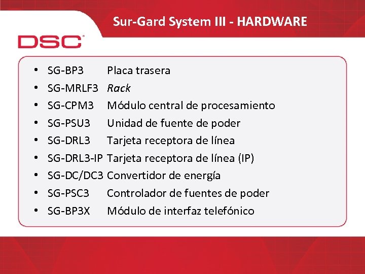 SUR-GARD SYSTEM III El Receptor más versatil flexible