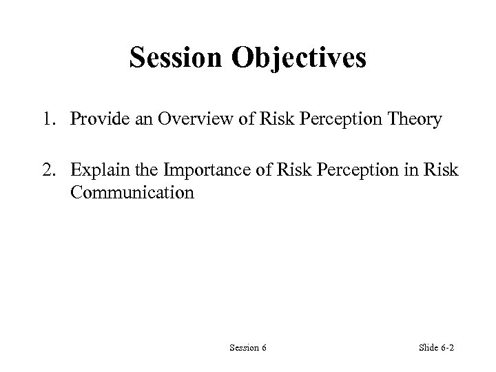 Crisis and Risk Communication Session 6 Slide Deck