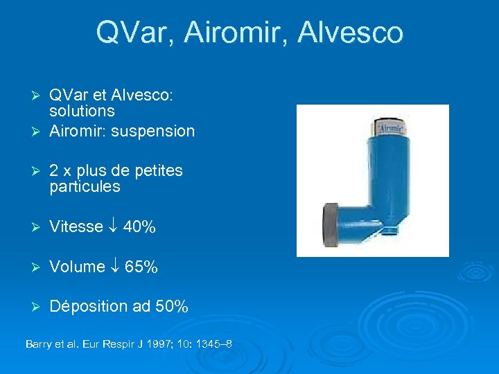 Principes d inhalothérapie en pédiatrie Christian Héroux B pharm