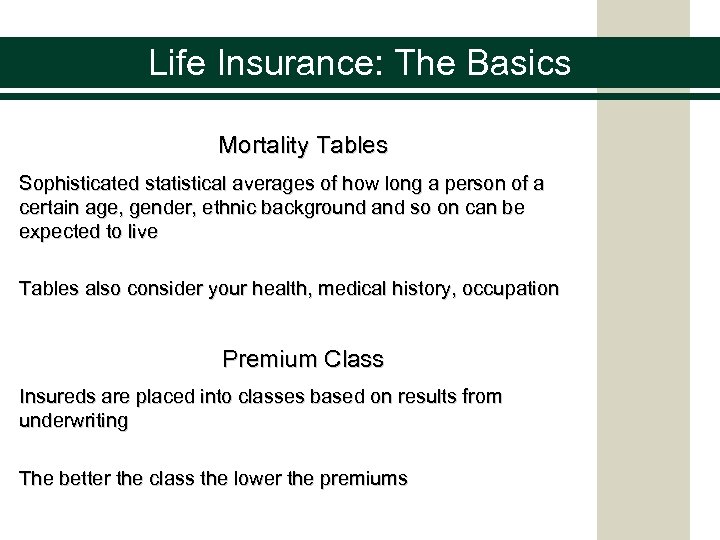 Life Insurance The Basics Life Insurance The