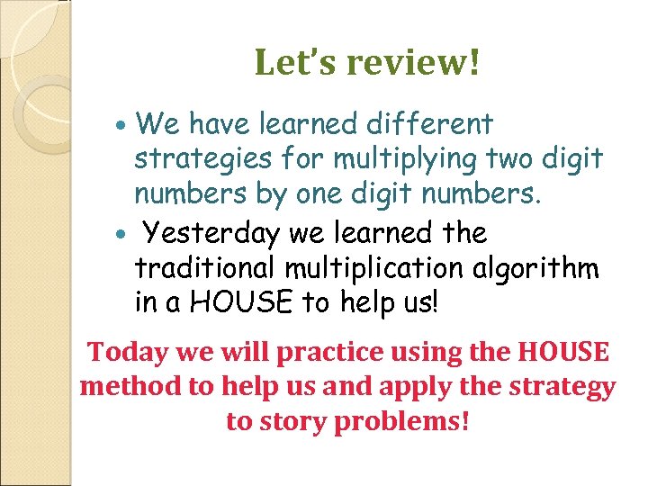 Multiplying and Dividing Greater Numbers 1 3 5