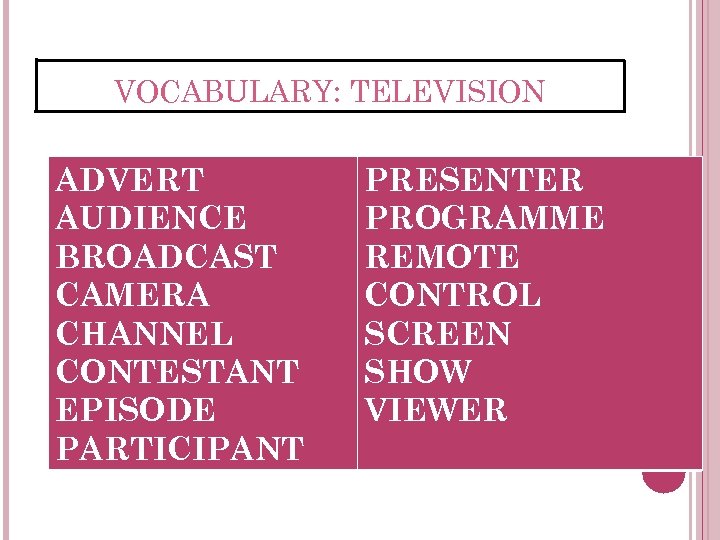 UNIT 2 2º ESO 2017 -2018 VOCABULARY