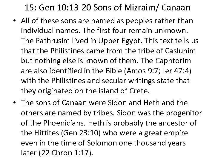 Genesis Lesson 10 1 Gen 9 20