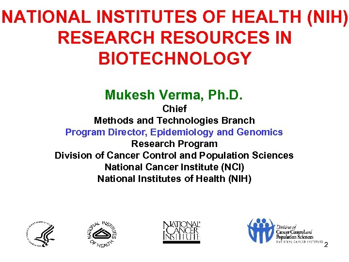 NIH vermam mail nih gov Turning Discovery Into Health