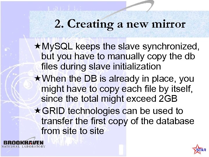 My SQL and GRID Gabriele Carcassi STAR Collaboration