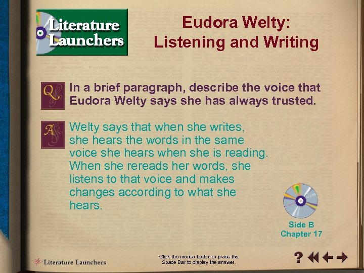 Before You Reading the Selection Responding to Literature