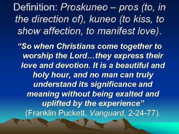 Jn 4 19 -24 Definition Proskuneo