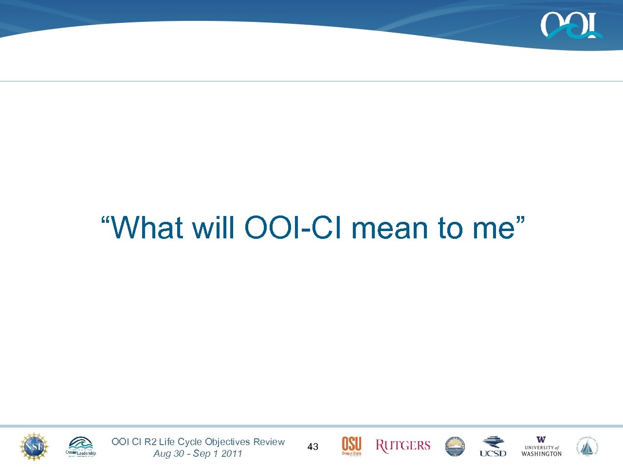 Ocean Observatories Initiative OOI CI Overview and Status