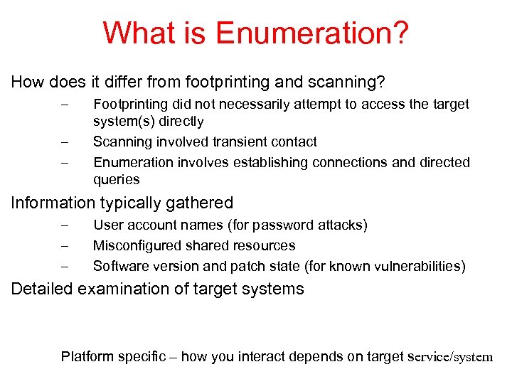 Enumerating slides c 2012 by Richard Newman based