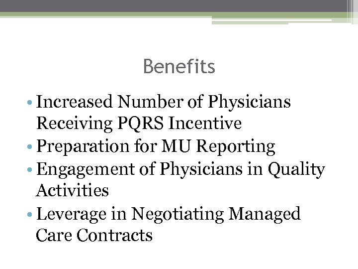 Quality Improvement Leadership Council September 18 -19 2011