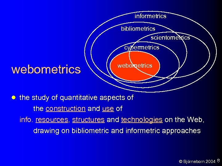 Small-world connectors across academic web spaces Lennart Björneborn