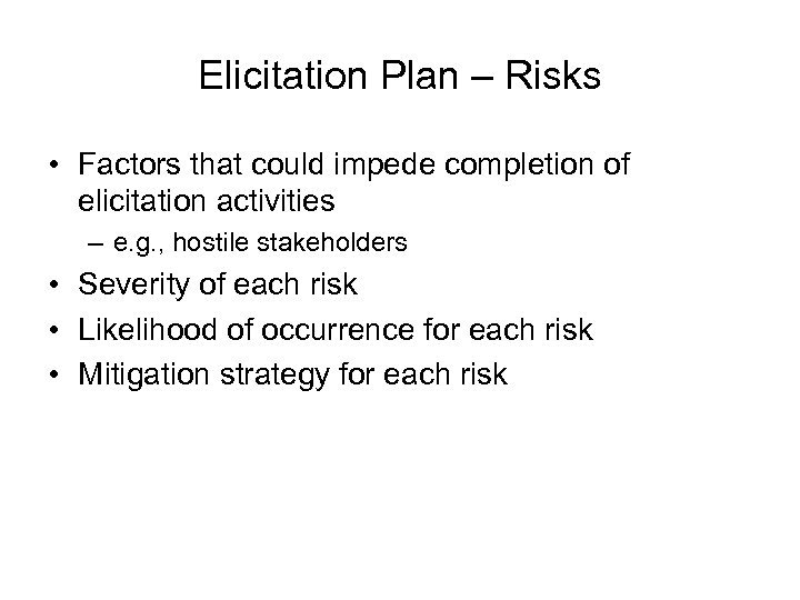 Requirements Inception Based on presentations by G Mussbacher