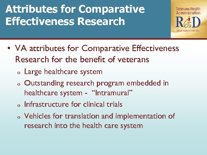 VA Research Development Program Robert Jaeger Ph