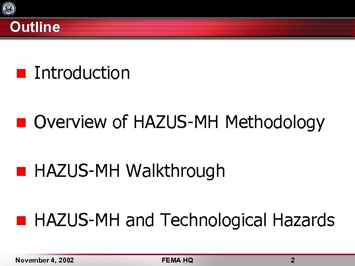 HAZUS-MH and Technological Hazards Dr Jawhar Bouabid DTI