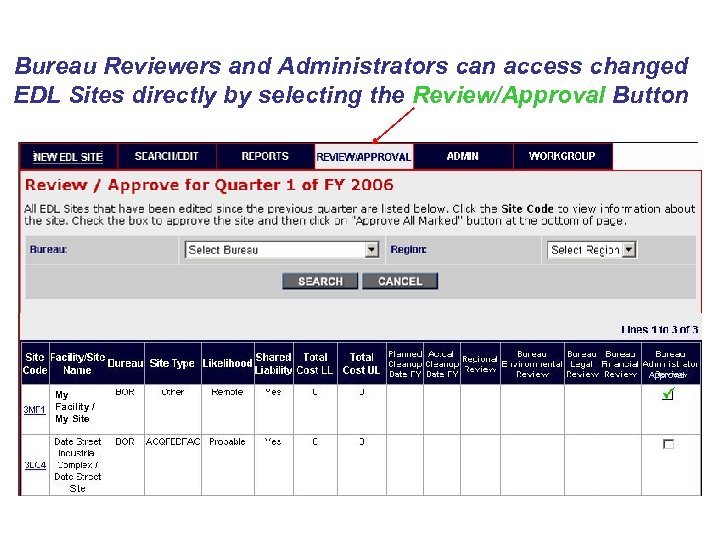 Environmental and Disposal Liabilities Intranet Reporting System March