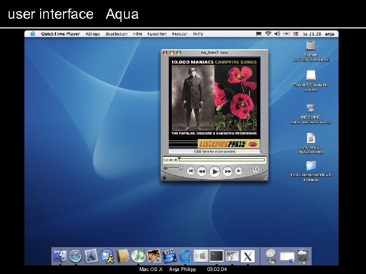 MAC OS X Anja Philipp 03 02 2004