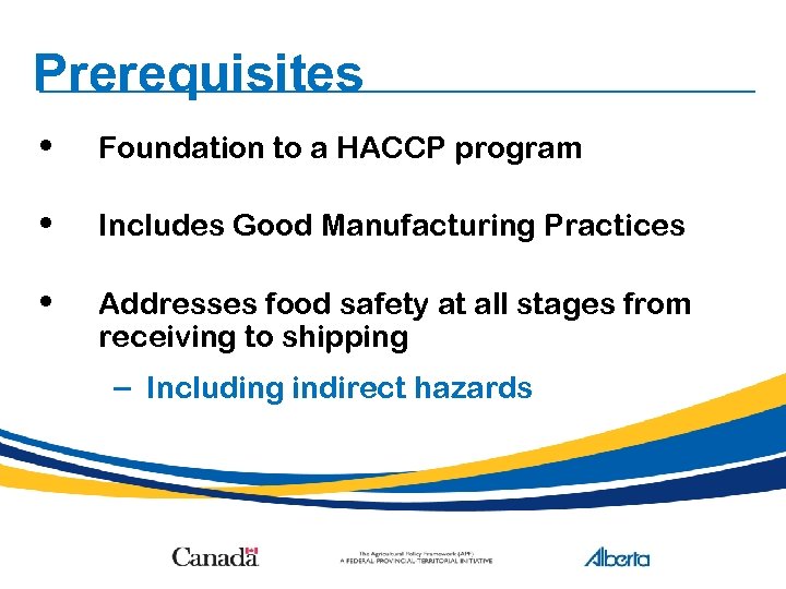 Developed by Introduction to HACCP Agenda