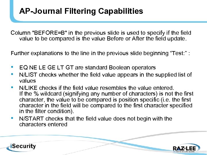 AP-Journal Application Security Business Analysis Part