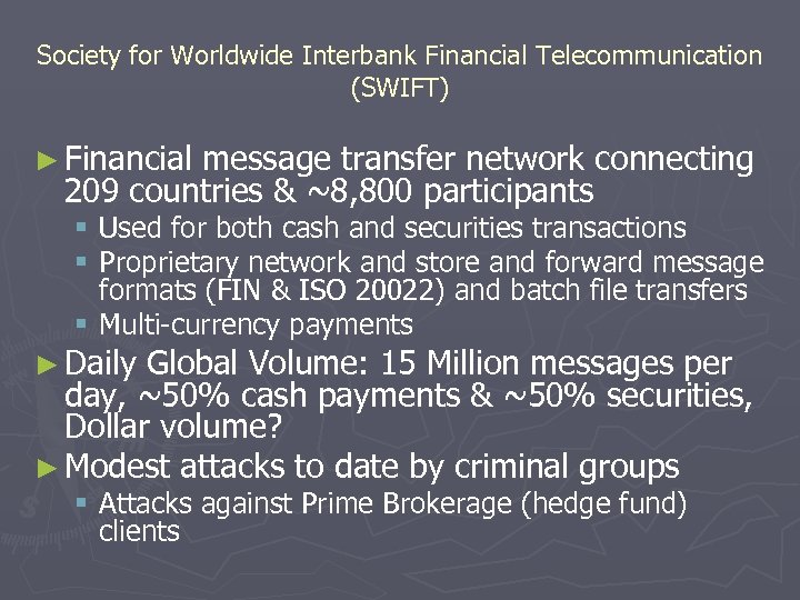 Financial Sector Overview Major Categories of institutions