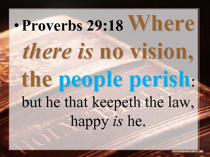 Proverbs 29 18 Where there is
