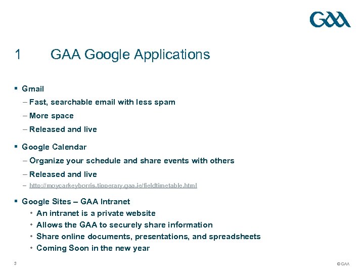 GAA IT Web Applications Ed Donnelly Tipperary GAA