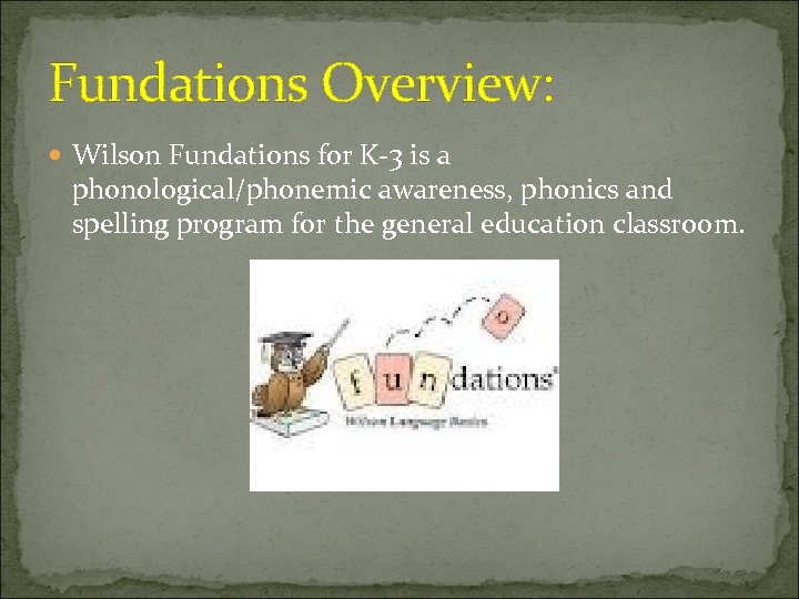 Fundations Level 1 October 8 2011 Ms Rhodes