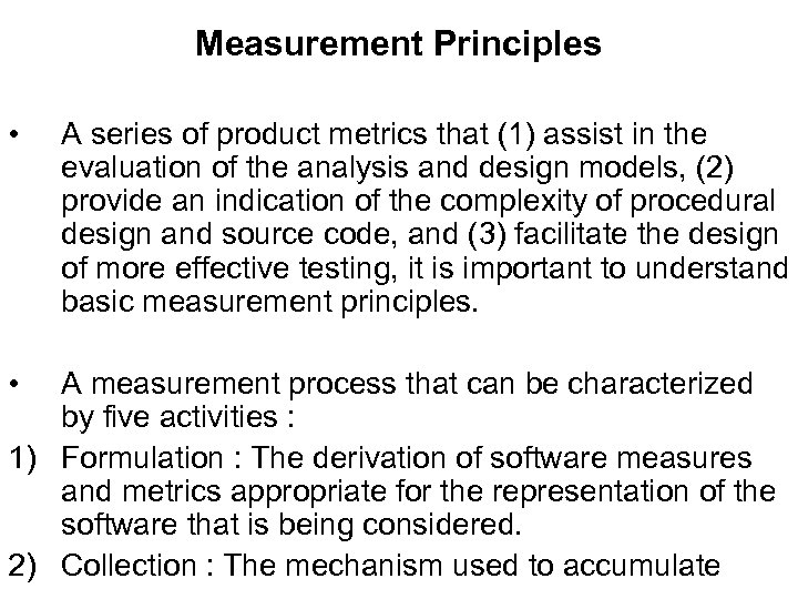 Chapter 23 Product Metrics A Framework