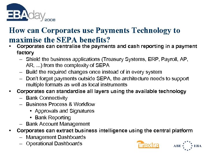 The application of new technology for payments Moderator