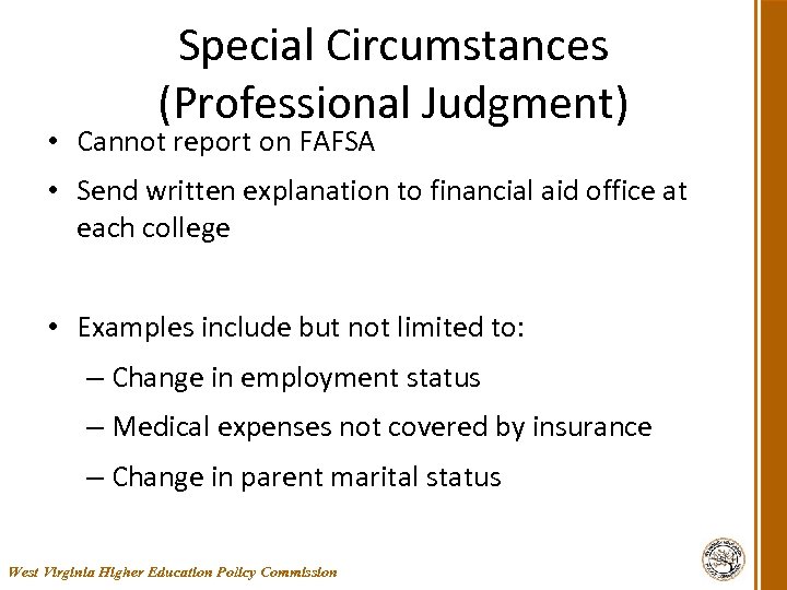 FINANCIAL AID 101 Financial Aid Applications