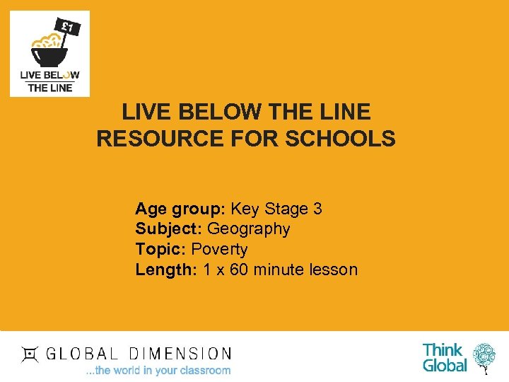 LIVE BELOW THE LINE RESOURCE FOR SCHOOLS Age