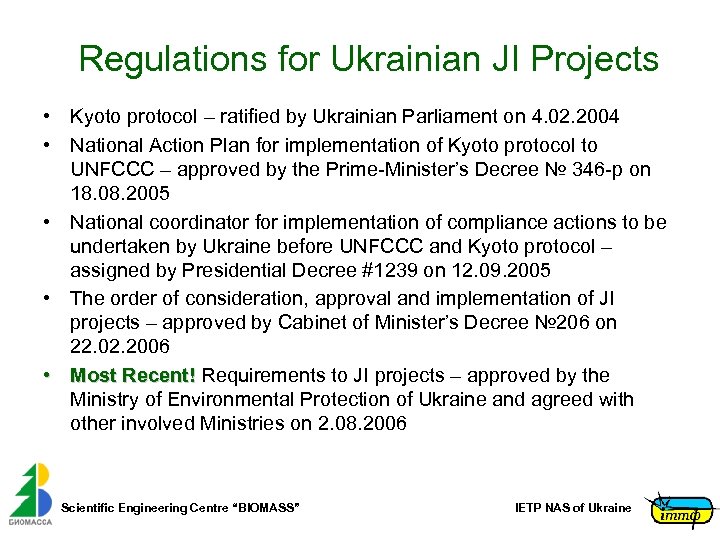 Benefits to and obstacles for Joint Implementation projects