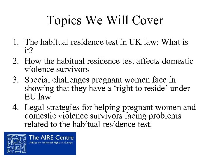 The Habitual Residence Test in UK Law Impact